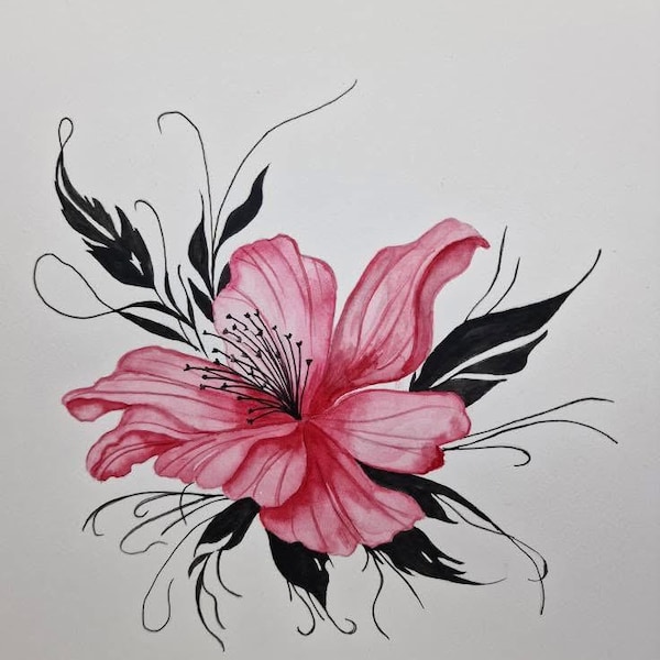 Poppy Flower Outline Drawing/digital PDF Printable! Download, Print ...
