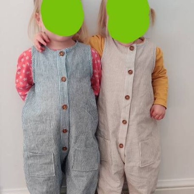 Kids Overalls Sewing Pattern PDF With Step-by-step Tutorial, Sizes Nb ...