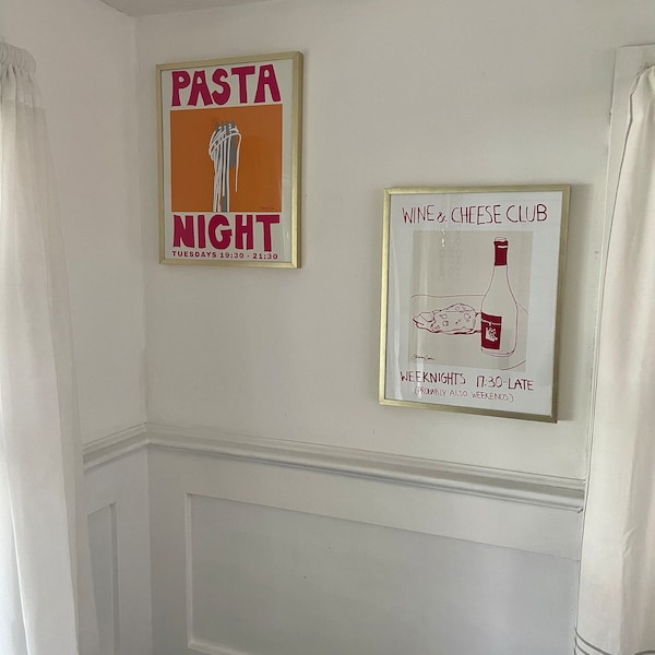 Wine and Cheese Club Poster - Vintage Food Poster - Wine Print - Retro ...