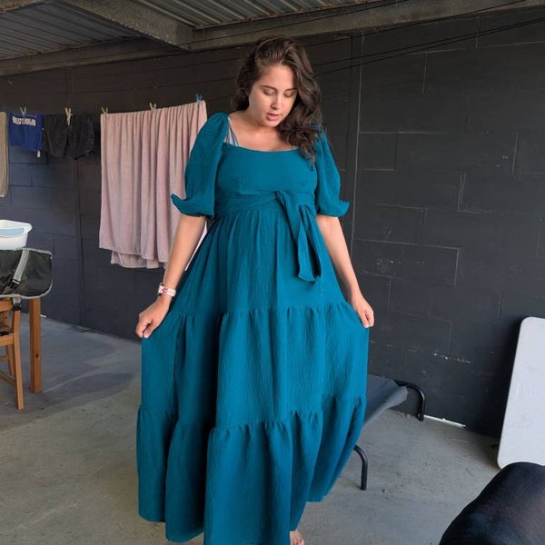 Bow-back Maxi Dress PDF Sewing Pattern Summer Dress With Tie-back and ...