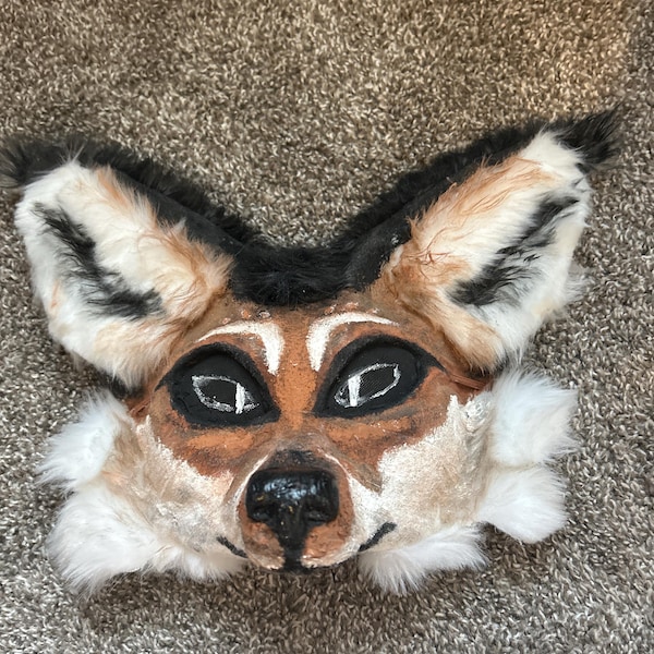 White Wolf/fox Therian Mask - Etsy