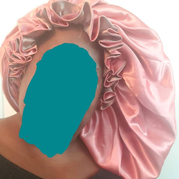 Cheetah/leopard 100% Satin Lined Bonnet | Large Double Layer Adult ...