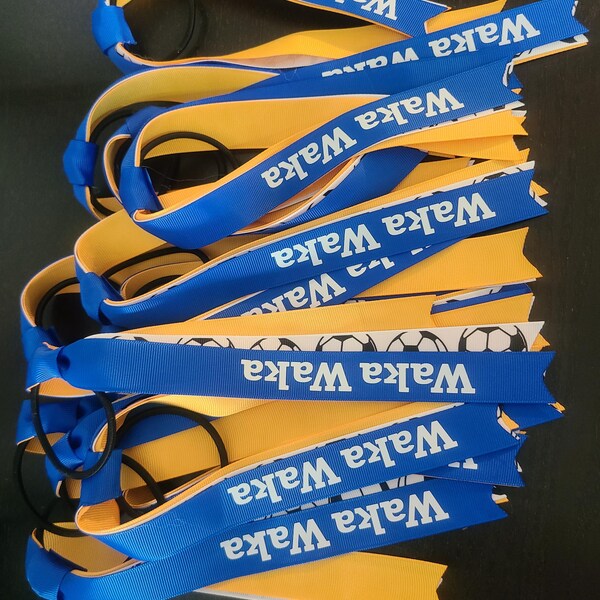 Custom Soccer Ribbons, Custom Team Ribbons With Names, Ponytail Hair ...
