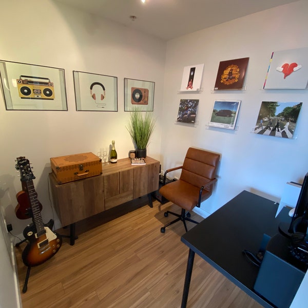 Set of 3 Music Posters - Piano, Guitar & Microphone - Gifts for ...