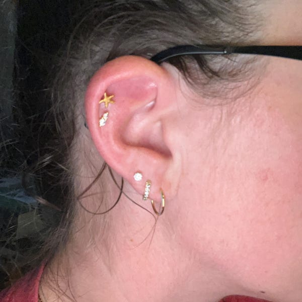 Dainty Sun Daith Ring, Hinged Clicker Hoop, 16ga 8mm or 10mm, Unisex ...