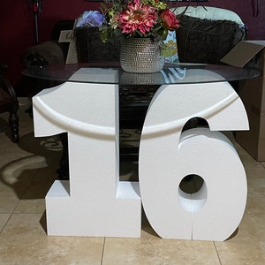 Giant Freestanding Letters and Numbers 30 Tall 3D Foam Numbers and ...