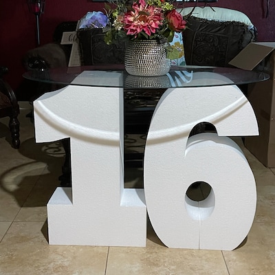 Giant Freestanding Letters and Numbers 30 Tall 3D Foam Numbers and ...