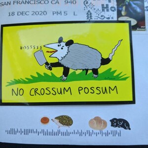 No Crossum Possum Sticker - Etsy