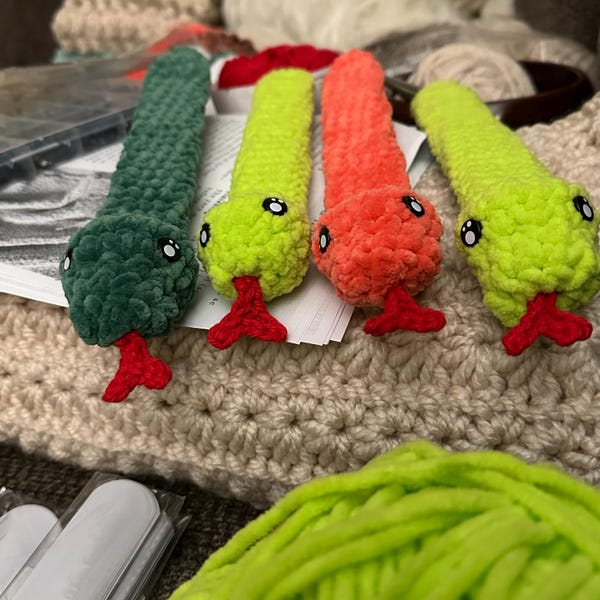 Slap Bracelet Snake Crochet PDF Pattern | Amigurumi Snake | Market Make ...