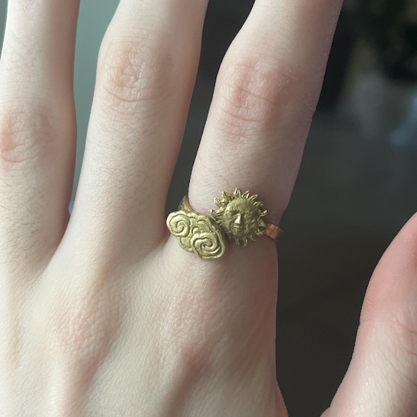 Fluffy Cloud and Sun Ring - Anello Nuvola E Sole - Etsy