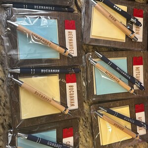 Teacher Gift Custom Post It Note Holder With Pen And/or Custom White ...