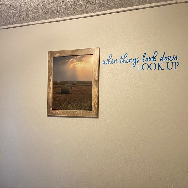 When Things Look Down Look up Wall Decal - Positive Quote Art - Etsy