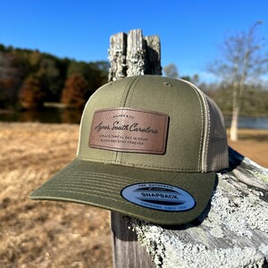 Custom Leather Patch Hats, Logo Hats, Laser Engraved Leather Patch ...