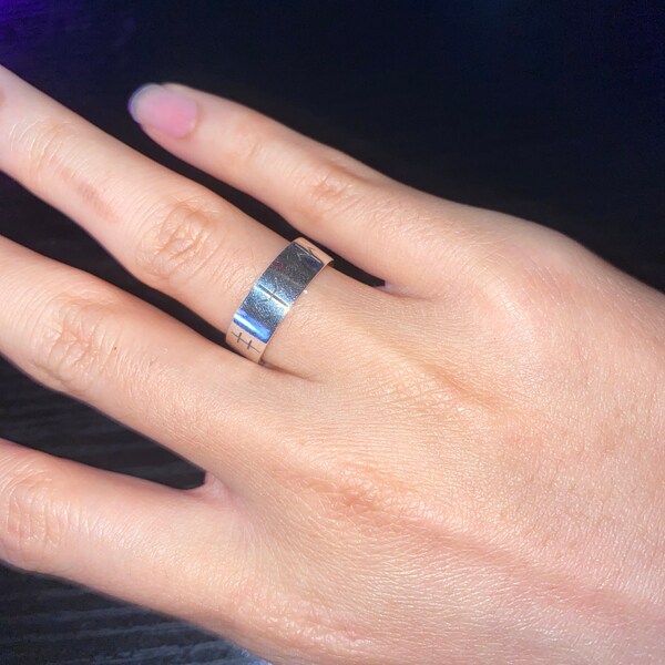 Nebula Whisper | Blue Sapphire Silver Ring, Celestial Fidget Band ...