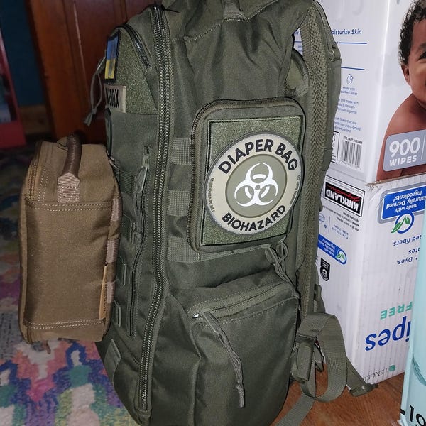 Tactical Diaper Bag Biohazard PVC Tactical Morale Patch | Funny and ...