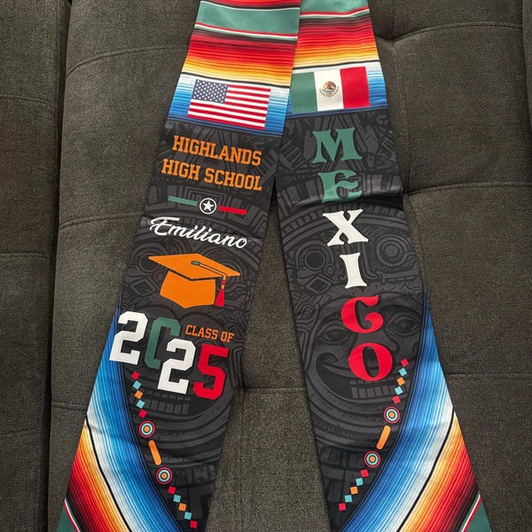 Personalized African Flag Graduation Sash 2025, African Graduation ...