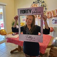 Black and Gold Confetti Photo Booth Frame, Gold Birthday Photo Prop ...