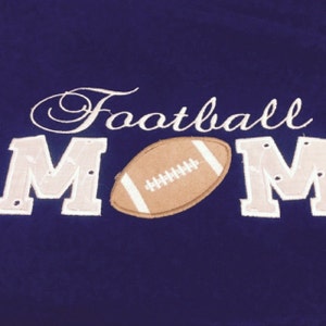 Football Mom Applique Machine Embroidery Design, Football Mom ...