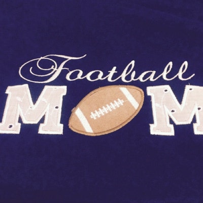 Football Mom Applique Machine Embroidery Design, Football Mom ...