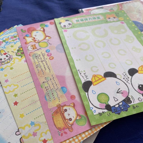 30-piece Medium-sized Kawaii Bill/coupon Style Loose Memo Sheets.vintage/rare/nip Japanese ...