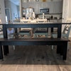 Tavern Farmhouse Bench, Rustic Solid Wood Bench / Stained All Black ...