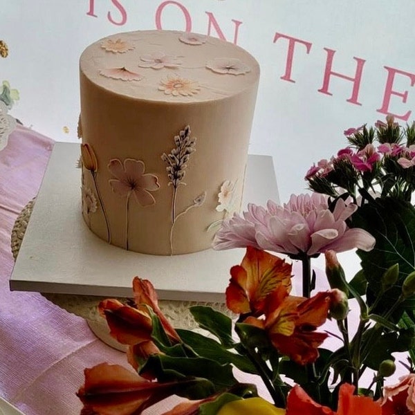 Pack of 18 Edible Die Cut Wafer Pressed Dried Flowers, Bpho Wafer Paper ...