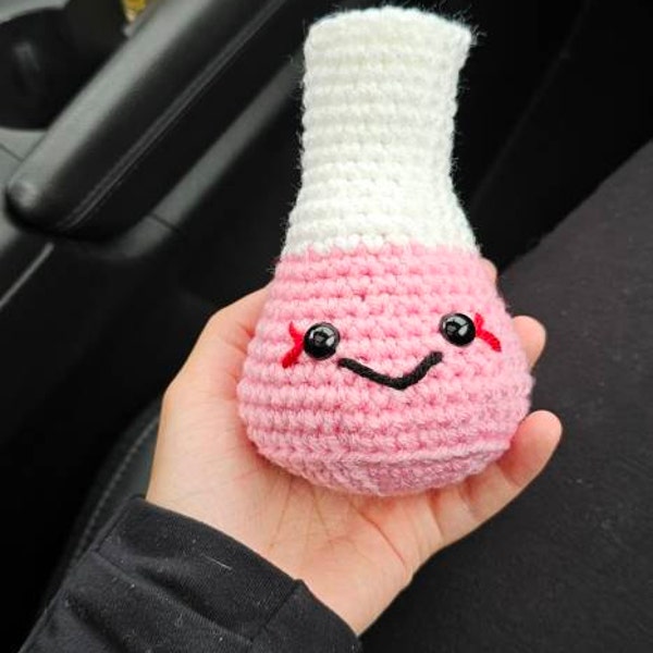 Crochet Erlenmeyer Flask, Amigurumi Chemistry Flask, Crochet Lab ...
