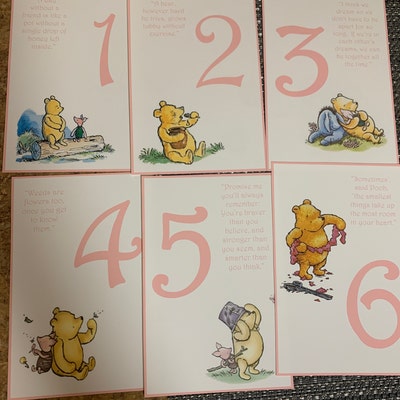 Classic Winnie the Pooh and Friends Table Number Cards winnie the Pooh ...