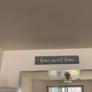 Horizontal Rustic Home Sweet Home Sign, Gallery Wall Art, Modern ...