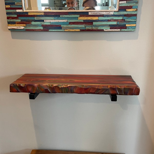 1 X 2ft Coastal Cottage Multi Coloured Old Boatwood Style Tropical ...