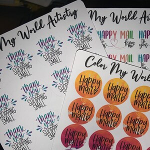 Rainbow Happy Mail Sticker Sheet Etsy Sticker Thank You - Etsy