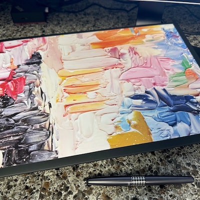 Colourful Paint Laptop Skin Brush Painting Notebook Vinyl Decal Dell Hp ...