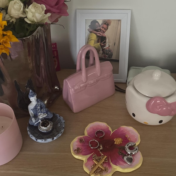 Pink Flower-shaped Ceramic Plate - Elegant & Charming Tableware for ...