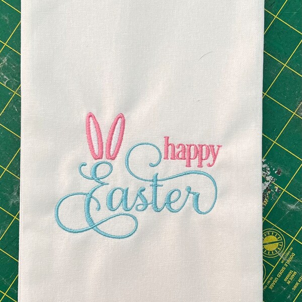 Happy Easter Embroidery Design, Easter MACHINE EMBROIDERY, Bunny Ears ...