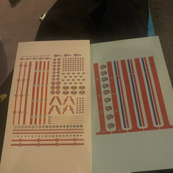 White Toner Racing Stripe Decals 1/64 - Etsy