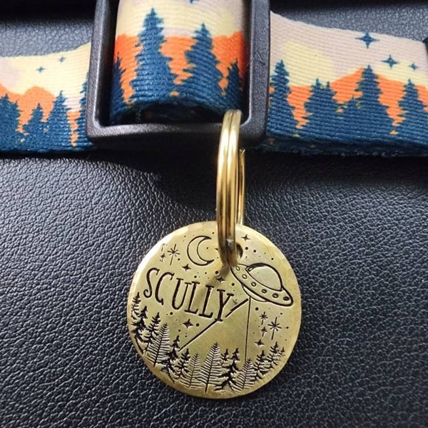 Cemetery Dog Tag Ghost Dog Tag Halloween Dog Tag Crow Raven Dog Tag Pet ...