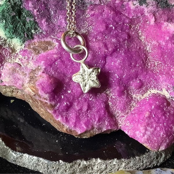 Tiny Star Fossil Necklace Pendant - Crinoid Star Fossil Jewelry - Etsy