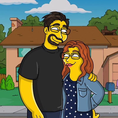 SIMPSONS PORTRAIT on the Couch, Simpsons Family Portrait, Simpson ...
