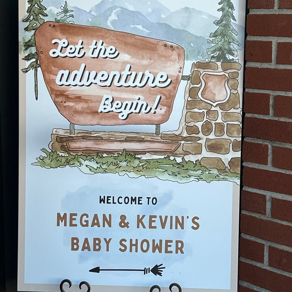 Editable National Park Baby Shower Welcome Sign National Park Baby ...