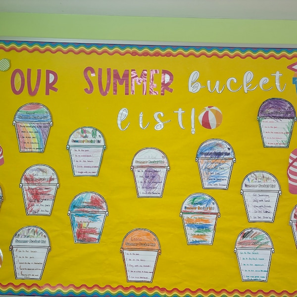 BULLETIN BOARD KIT Hello Summer End of School Year June Décor Classroom ...