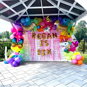 90s Rainbow Birthday Balloons Rainbow Balloon Arch Rainbow Balloon ...