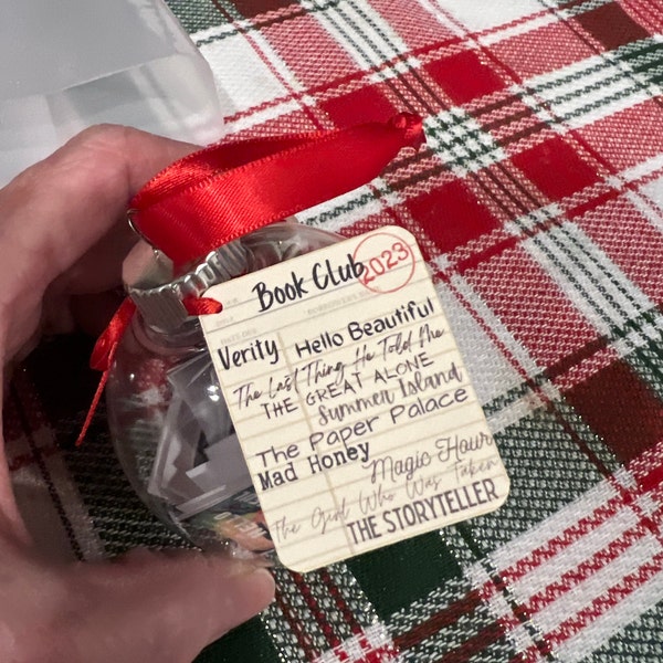 TAG ONLY - Year of Books Ornament Tag - Etsy