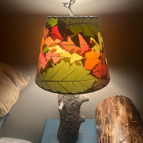 Oak Leaf Botanical Lampshade, Real Pressed Autumn Leaf Lamp Shade - Etsy