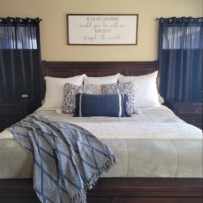 Master Bedroom Sign for Over Bed-if I Just Lay Here Sign-master Bedroom ...