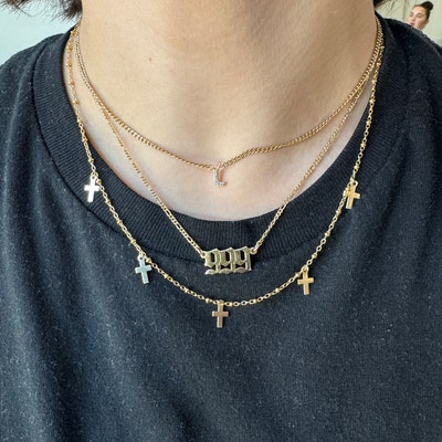 Pink Multi Color Enamel Chain, Multi Color Chain, Permanent Jewelry ...