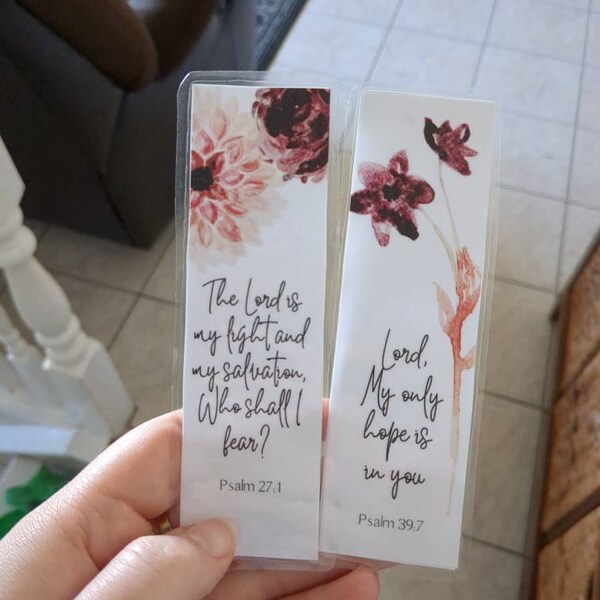 Printable Psalm Bookmark Bible Verse Bookmark Set Digital Bookmark ...
