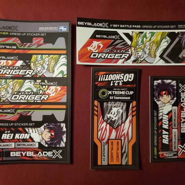 Beyblade X Battle Pass Vinyl Stickers - Etsy