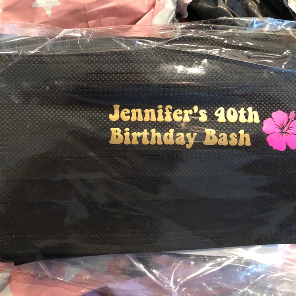 Disposable Face Mask, Adult Party Favor, Wedding Guest Mask, Wedding ...