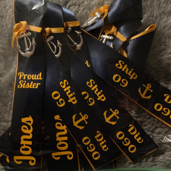 Custom Navy PIR Graduation Ribbon With Anchor Pin - Sailor Boot Camp - Etsy