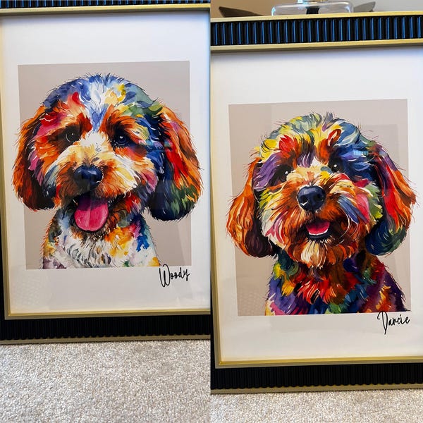 Rough Sketch Dog Portrait, Custom Pen Pencil Drawing, Personalised Pet ...